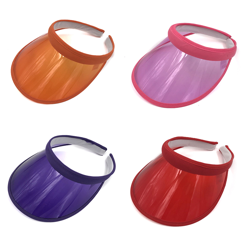 Anti-UV Women Men Baseball Hat Transparent Empty Top Plastic PVC ...