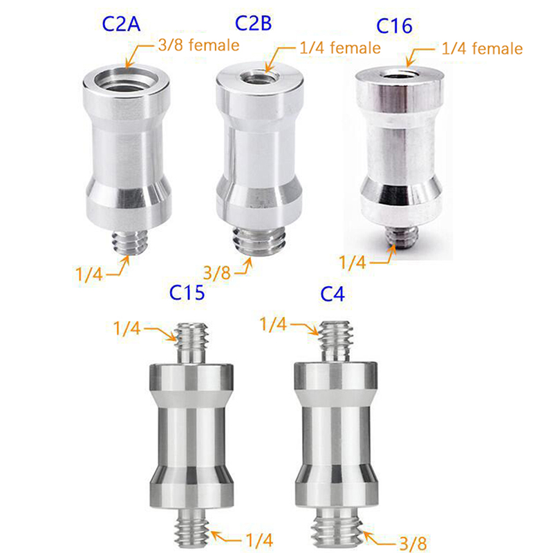 Vite di conversione 1/4 a 3/8 supporto flash vite treppiede adattatore vite mou fotocamera ~~