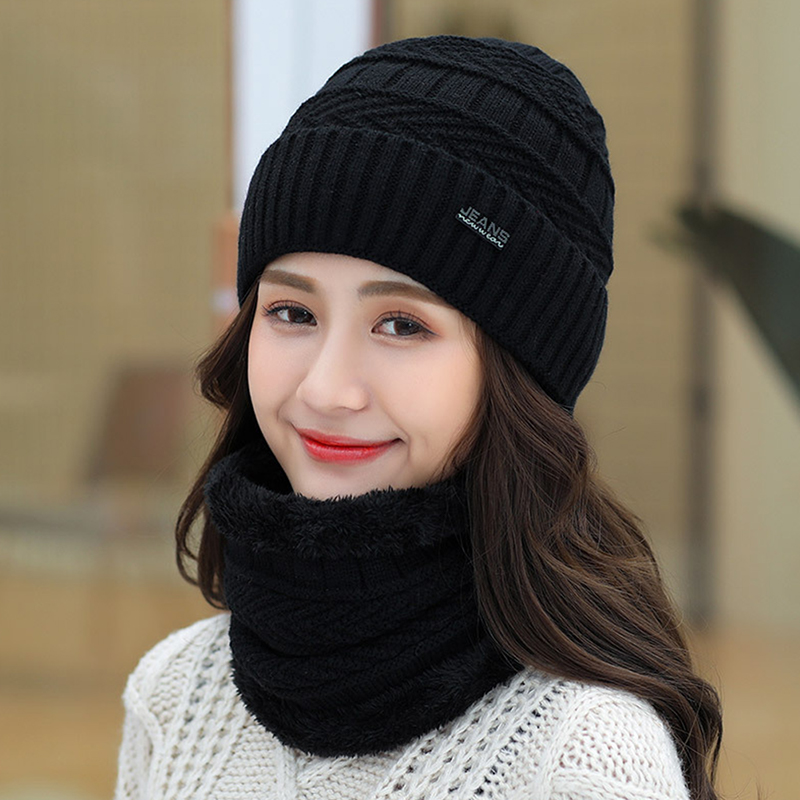Winter Women Knitting Cap Men And Women Outdoor Warm Thickening Velvet ...