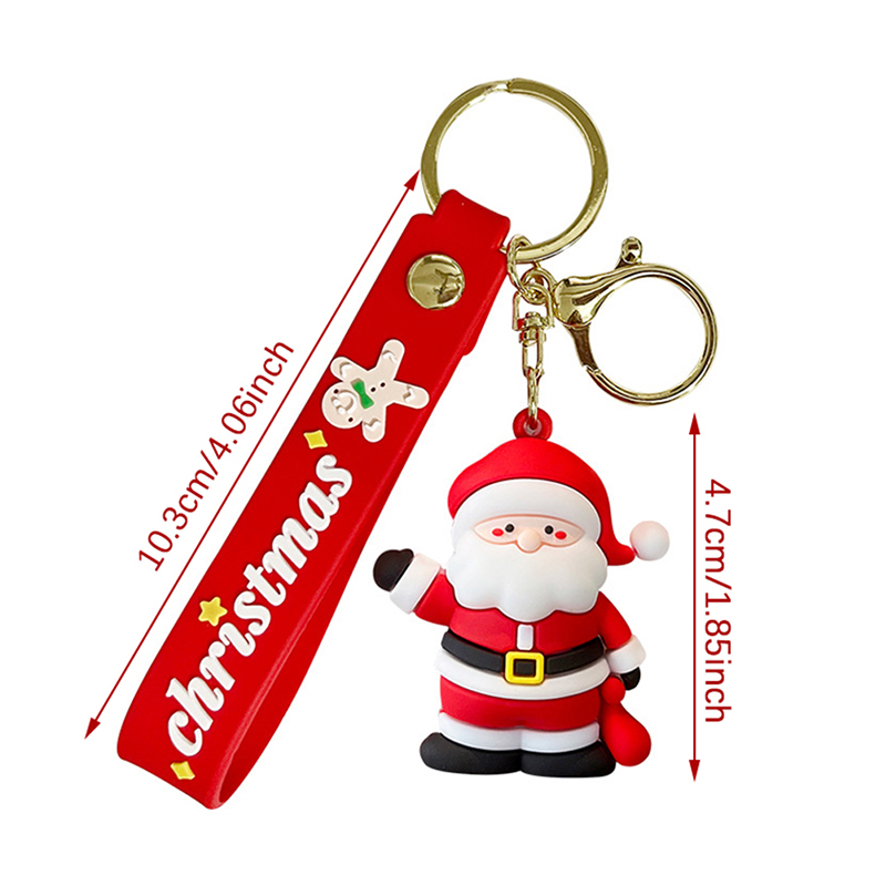 Portachiavi Babbo Natale Cartoni animati Claus Portachiavi Carino Albero di Natale Portachiavi per Natale