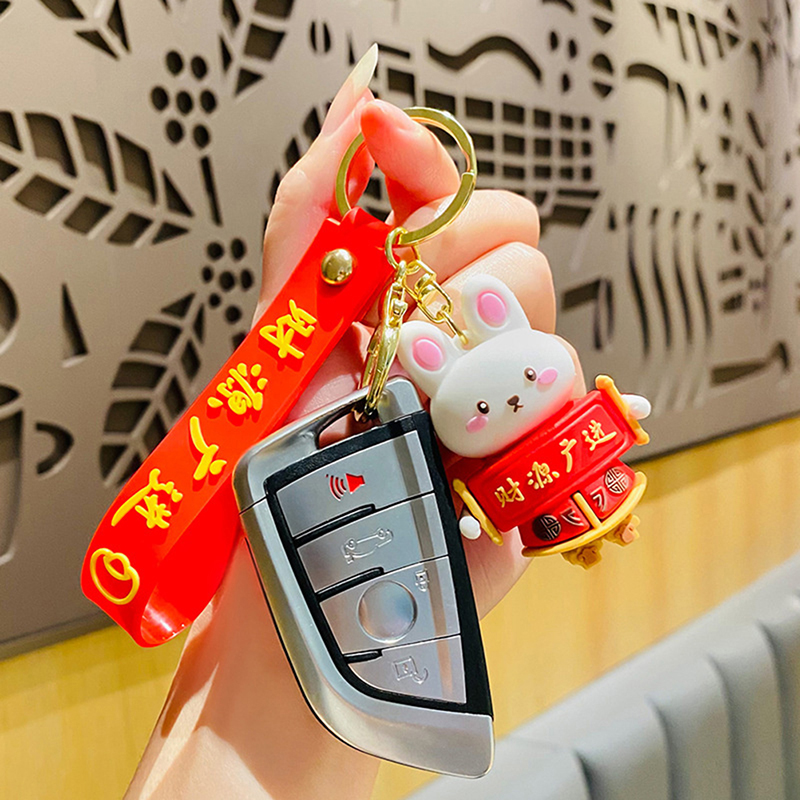 Cartoni animati Coniglio Scuola Studente Portachiavi Per Donna Zaino Ciondolo Auto Chiave Chai ZK