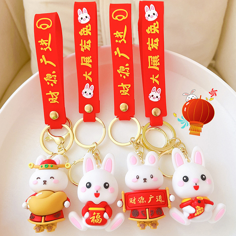 Carino Portachiavi Coniglietto Cartoni Cartoni Animali Coniglio Cartoni Portachiavi Capodanno ZK