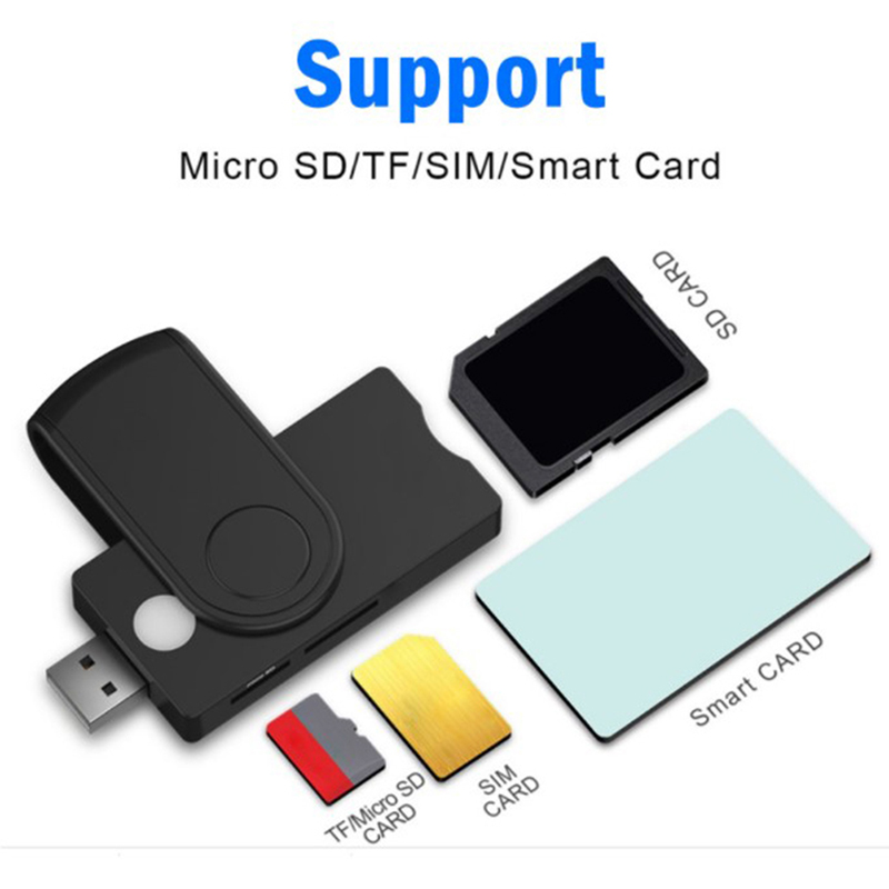 UTHAI X02 USB SIM Smart Card Reader For Bank Card CAC ID SIM SD TF ...