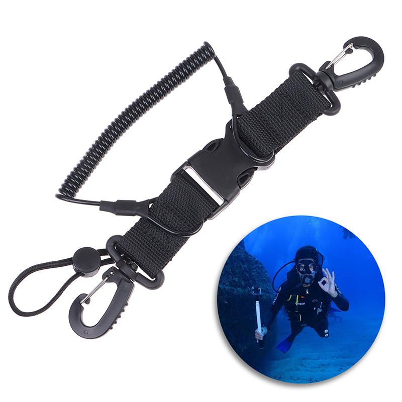 1Pc Underwater Diving Camera Spring Anti Lost Rope Stretch Lanyard Coil ...