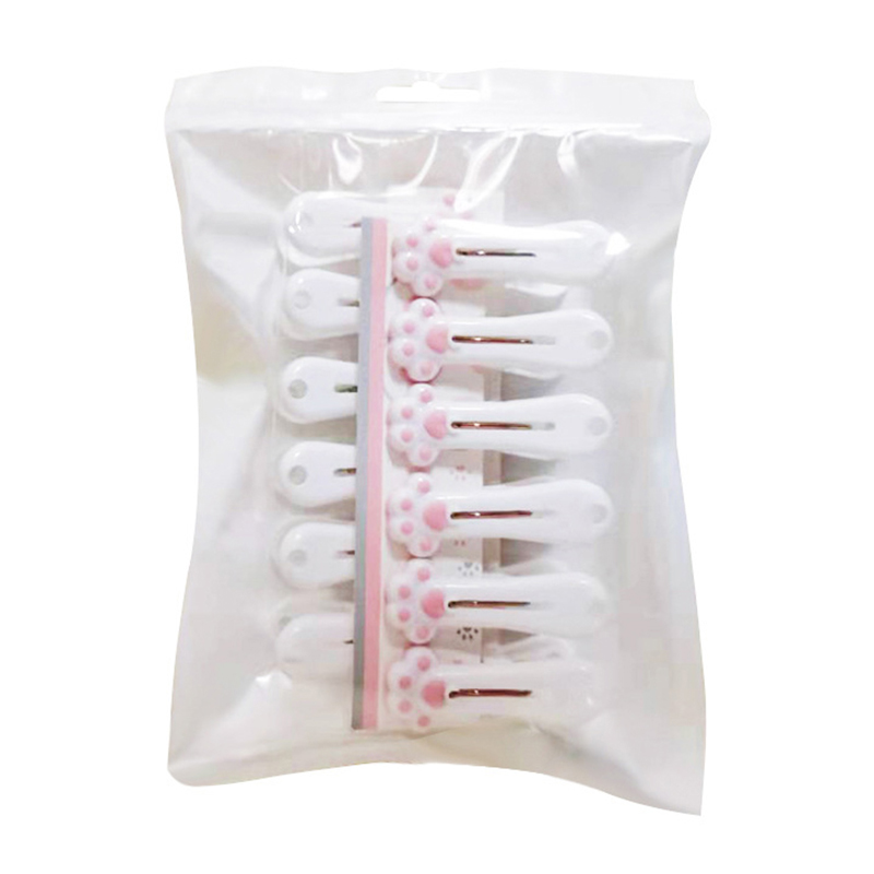 12pcs Kawaii Cat Claw Clothes Pegs Plastic Metal Spring Clip Clothes ...