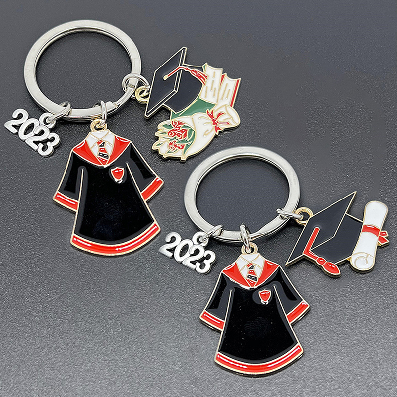 Portachiavi Smalto 2023 Anno Uniforme Scuola Laurea Anello Chiave Laurea Chiave Chai Th