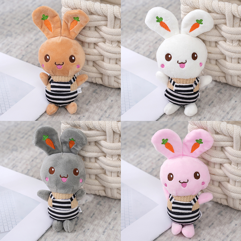 Bellissimo giocattolo peluche coniglio cartone animato morbido bambola portachiavi borsa da scuola ciondolo