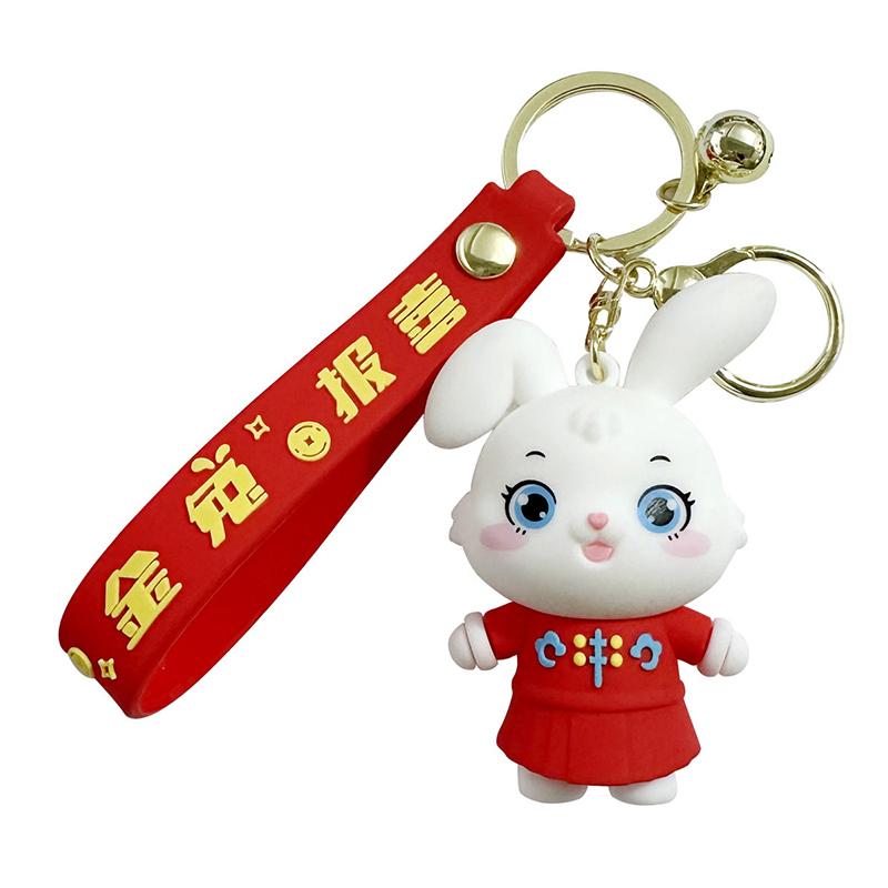 Carino Costume Tang Coniglio Portachiavi Coniglio Anno Fortunato Borsa Ciondolo Auto Portachiavi ZK