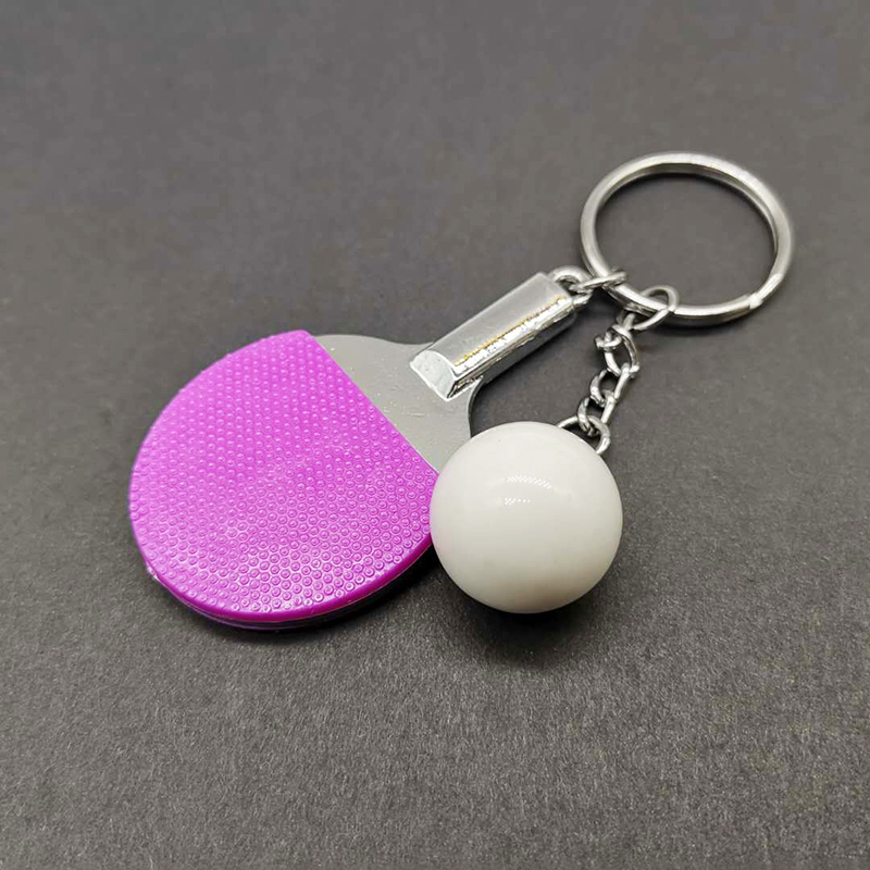 Sport Ping Pong Table Tennis Ball Badminton Bowling Ball Keychain Keyring Gif Th