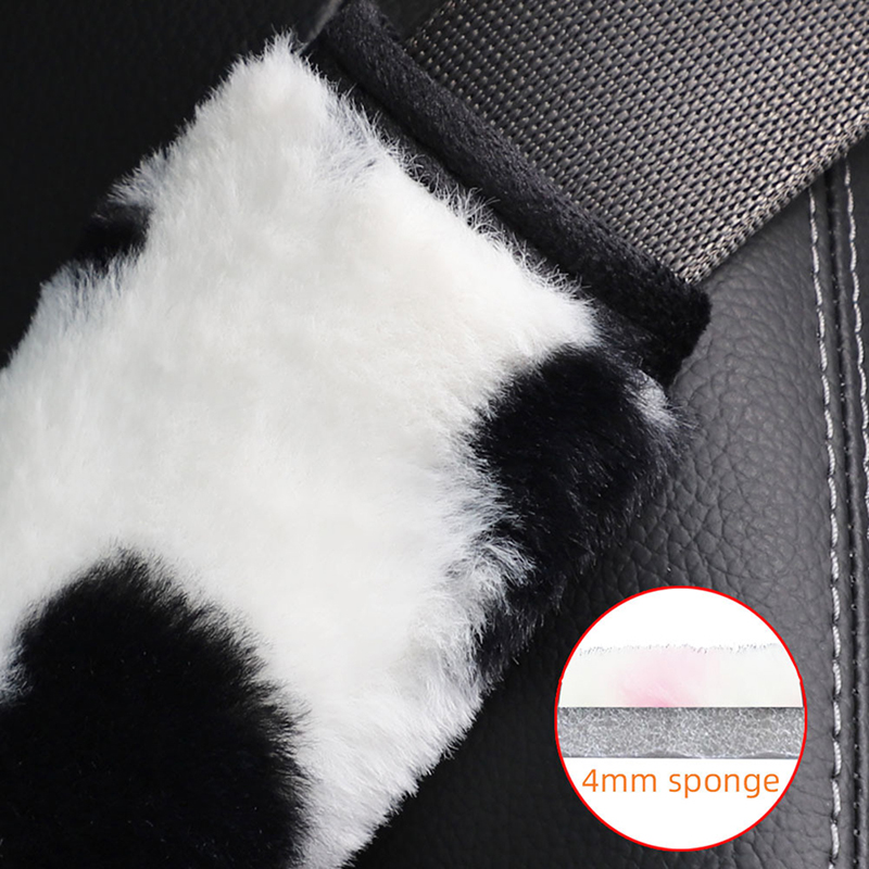 Accessori auto cintura di sicurezza mucche peluche stampata auto cintura di sicurezza auto coprispalle