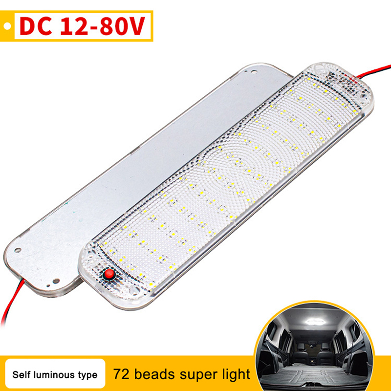 72 Luce Pannello LED Auto Interni Lampada Lettura Alta Luminosità Luci Cabina Za