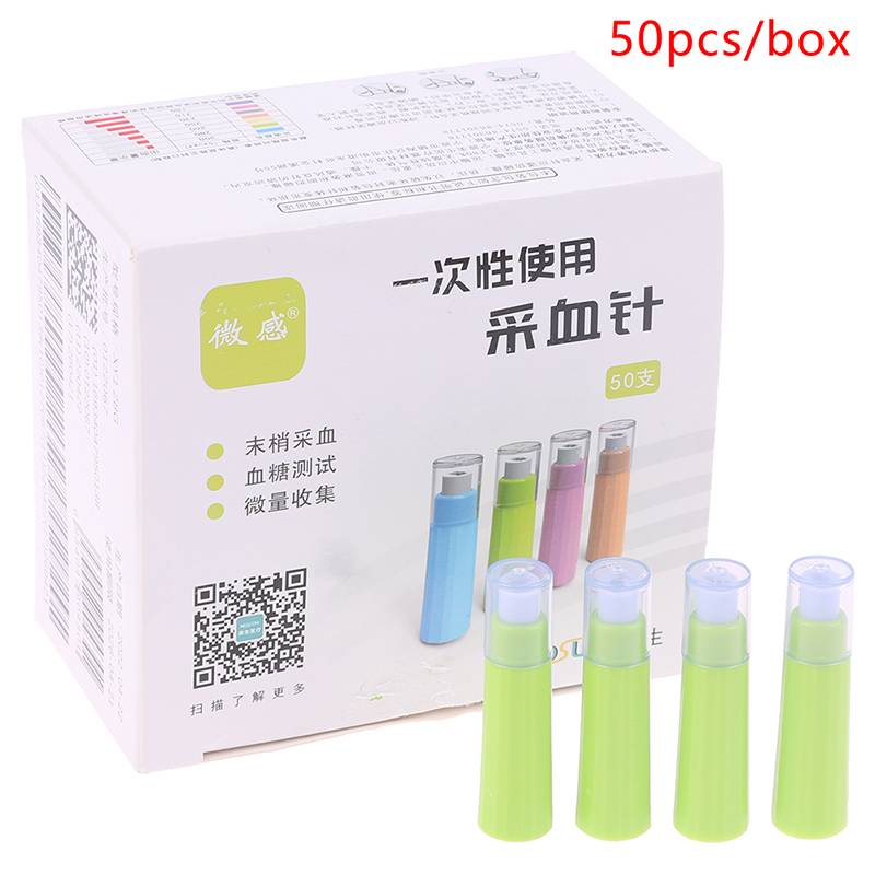 1Box Blood Collection Needle Disposable Sterile Lancet Bleed Pen Blood ...