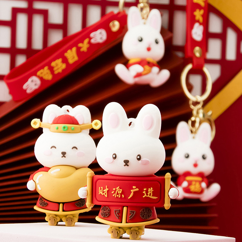 Portachiavi Coppia Romantica Cartoni Cartoni Carini Coniglio Anno