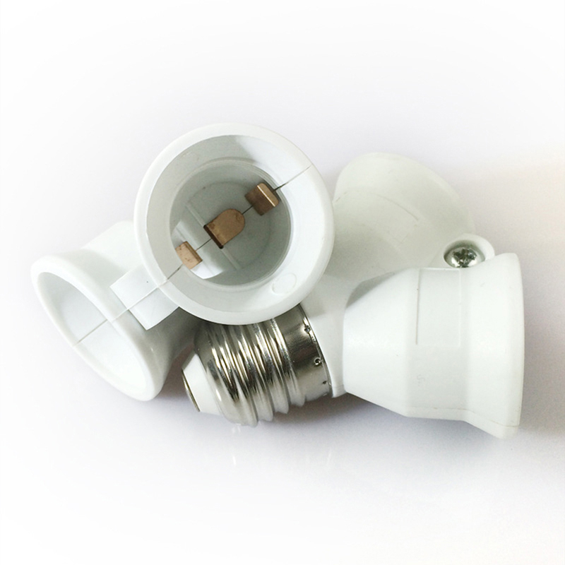 Screw E27 LED Base Light Lamp Bulb Socket E27 to 2-E27 Splitter Adapter ...