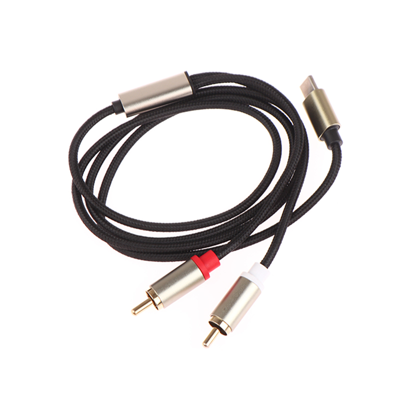 TypeC To RCA Audio Cable 2RCA Aux Cord Converter USB C Line Speaker Amplifier | eBay