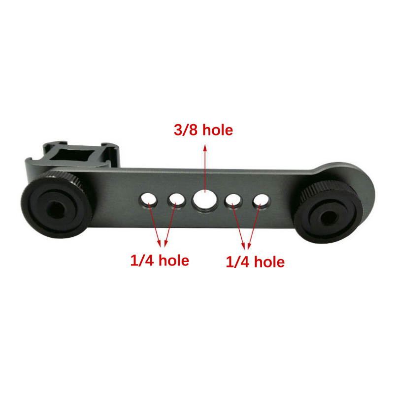 Barra di estensione staffa montaggio scarpa fredda tripla con filo 1/4 di pollice e 3/8 pollici Th