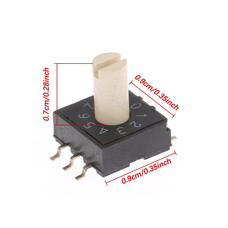 1Pcs RM3HAF-10 Rotary Dial Switch 10 0-9 Coding Switch Patch 3:3 With ...