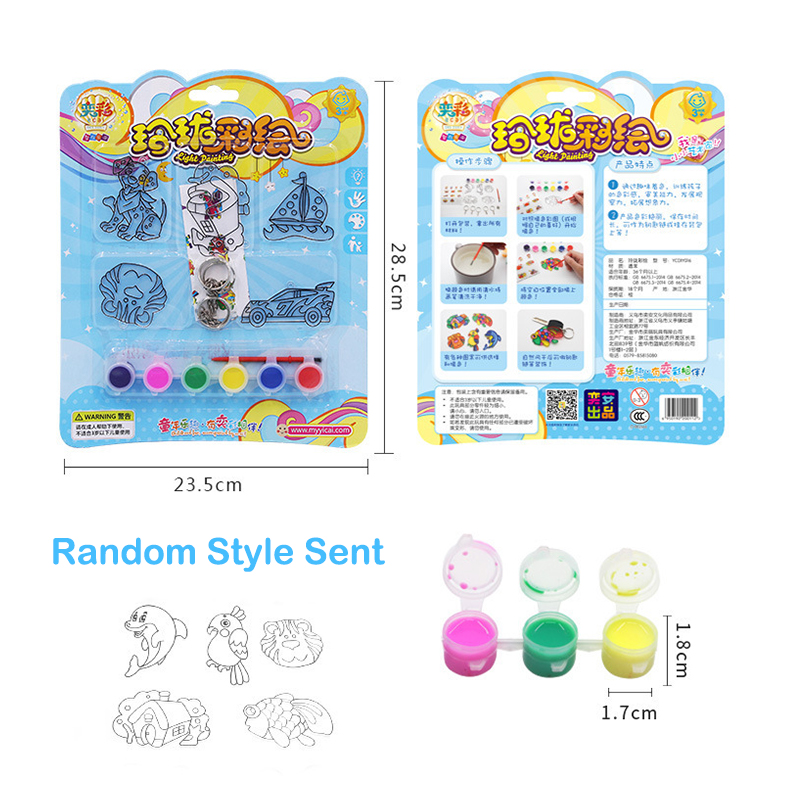 5 pz set di riempimento colore pittura per finestre cartoni animati fai da te giocattoli tavolo da disegno