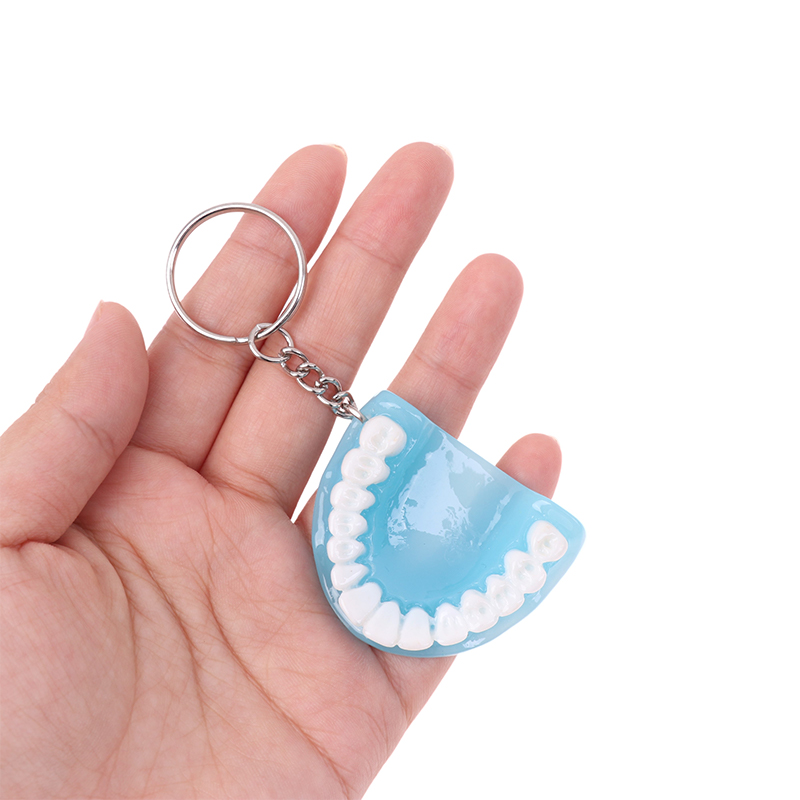Portachiavi Creative Dente Resina Molare Mascella Superiore Forma Forma Portachiavi Protesi ZK