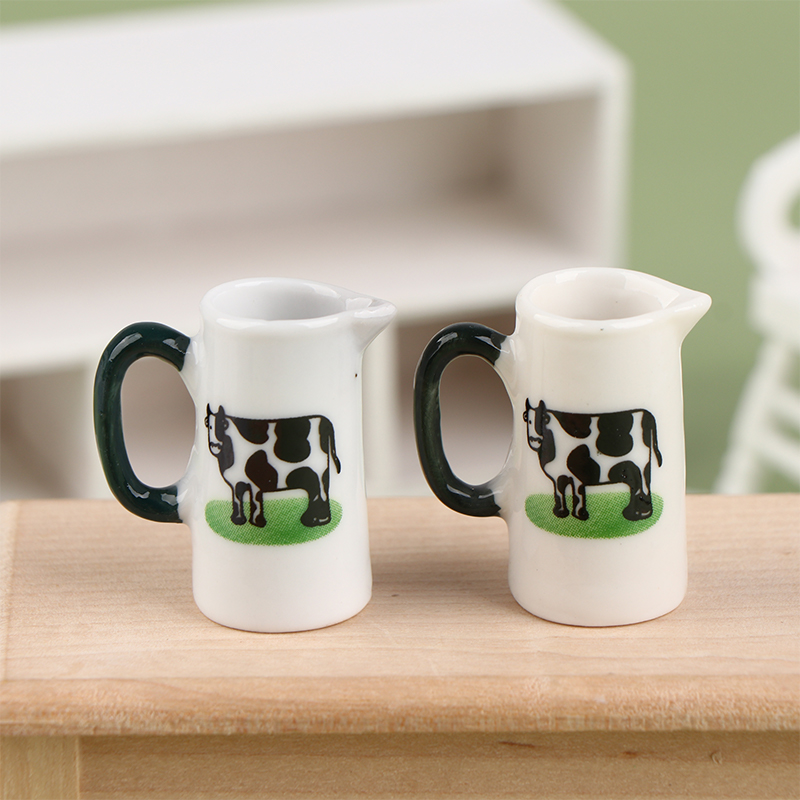 Dollhouse Miniature Simulation Ceramic Milk Cup Model DIY For Decor ...