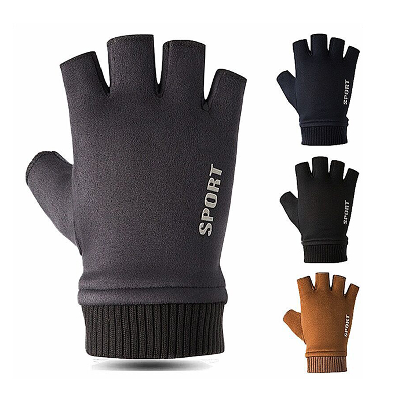 Winter Men Mitten 2 Fingers Exposed Keep Warm Touch Screen Windproof ...