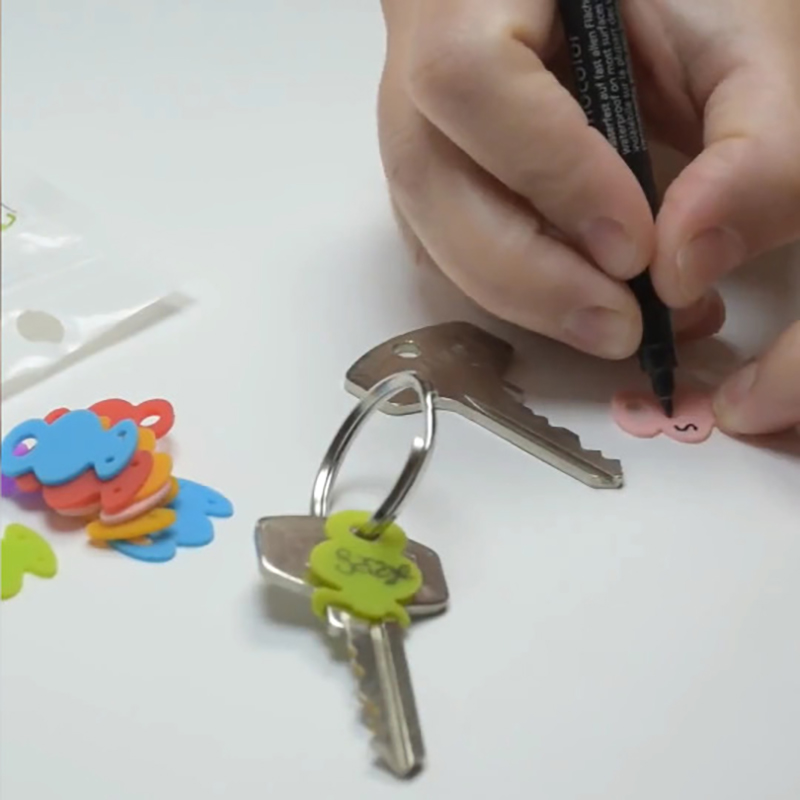 12 pz/lotto Coprichiavi Multicolore Tappi Testa Etichette Marcatori ID Topper Misti St