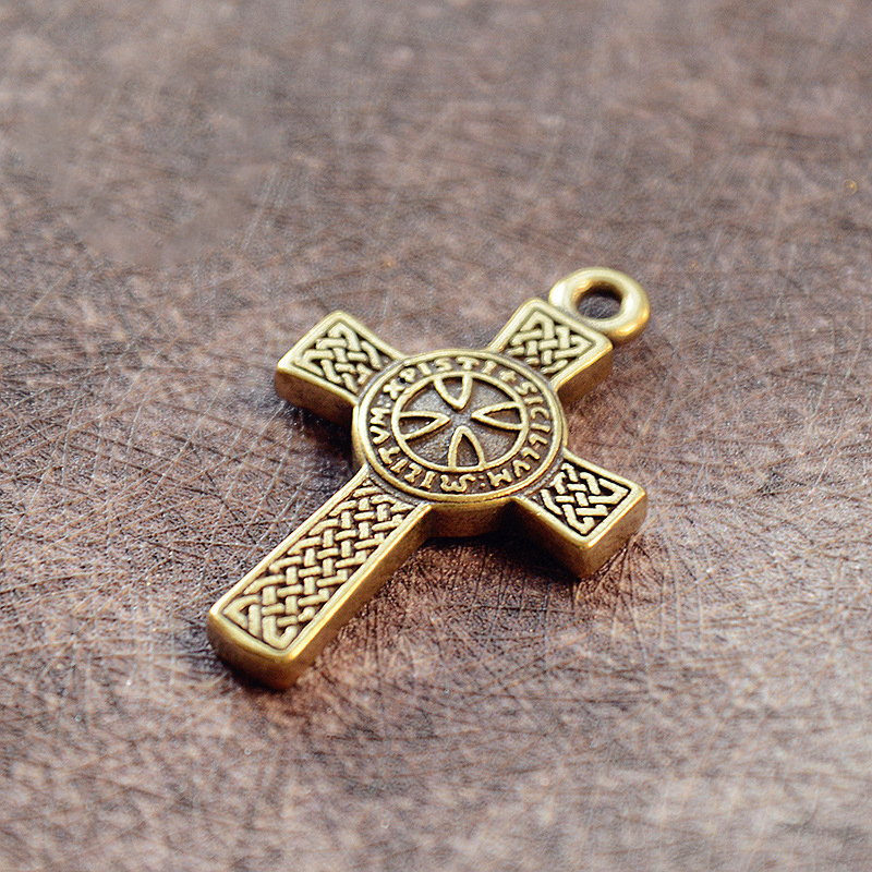 Cionondoli Croce Ottone Portachiavi Ciondolo Croce Religiosa Fai Da Te Accessorio-yu