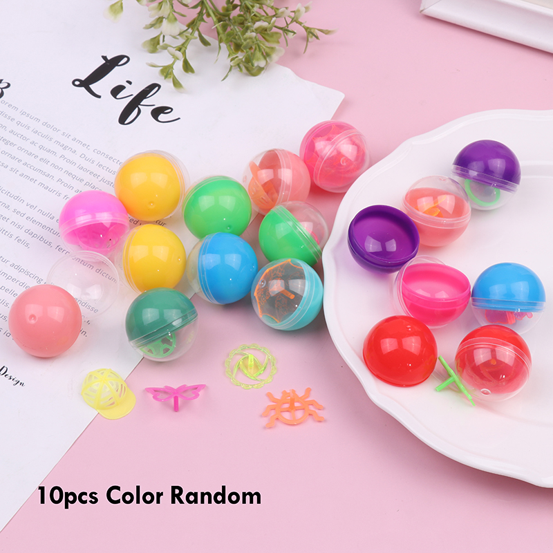 10pcs 32MM Transparent Plastic Surprise Ball Capsules Toy Blind Box ...