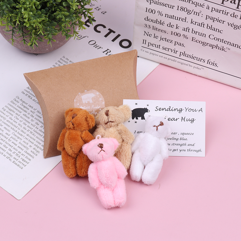 Small Bears Plush Soft Toys Tiny Handmade Bear A Little Animal Pocket Hug Cut EI