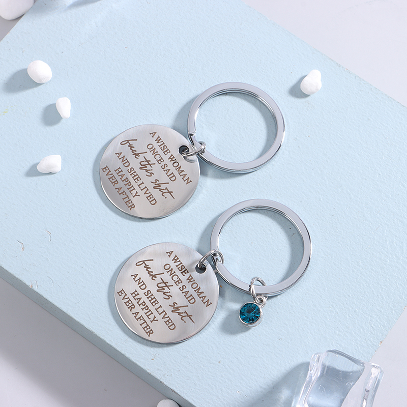 Portachiavi divertente compleanno regalo per donna una donna saggia una volta dette lettere portachiavi