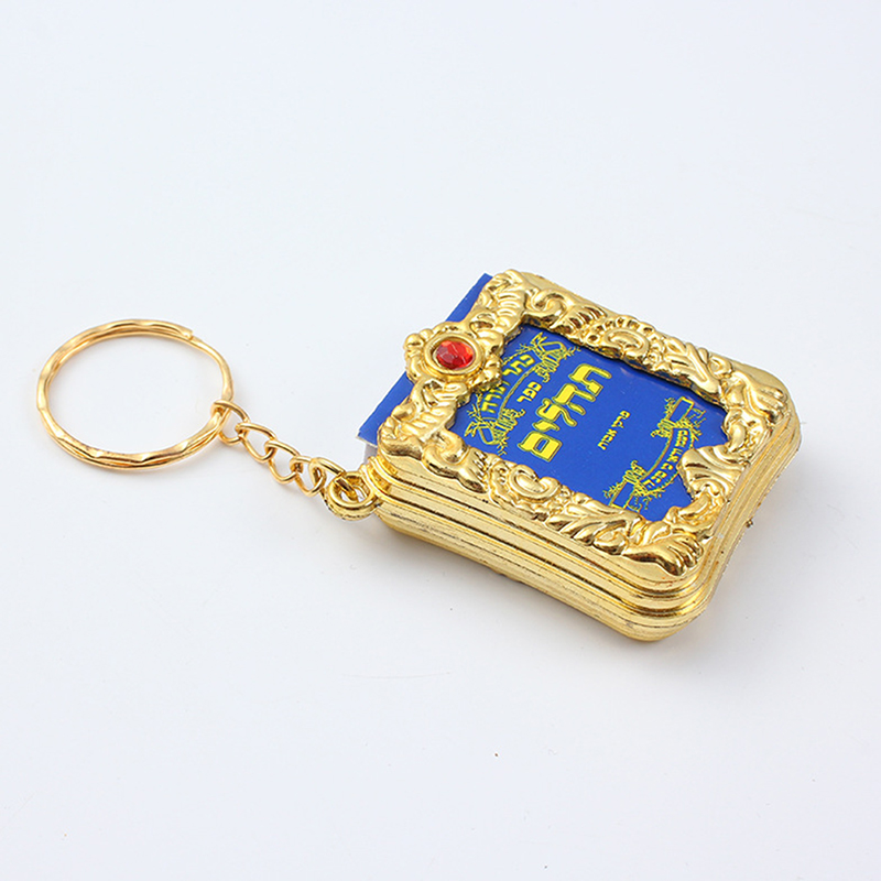 Ciondolo Israeliano Mini Libro Biblico Portachiavi Elegante Creativo Gioielli Religiosi BII