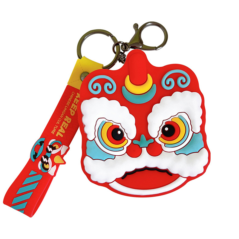 Cina Fashion Leone Risveglio Portachiavi Monete Silicone Portachiavi ZK