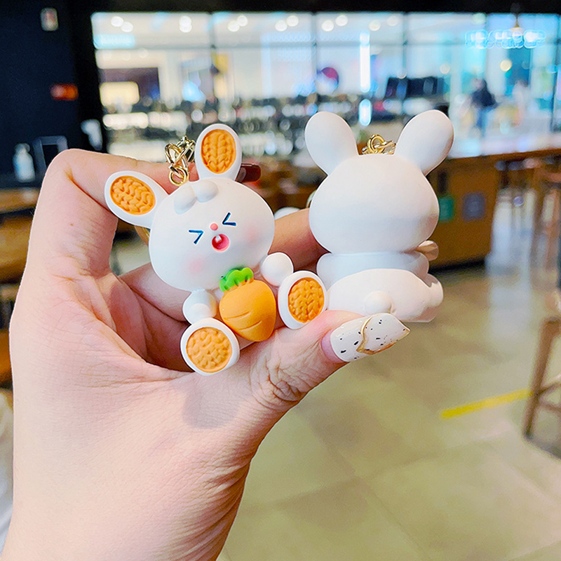 Cartoni animati coniglietto portachiavi bambola animale creativa donna borsa portachiavi gioielli