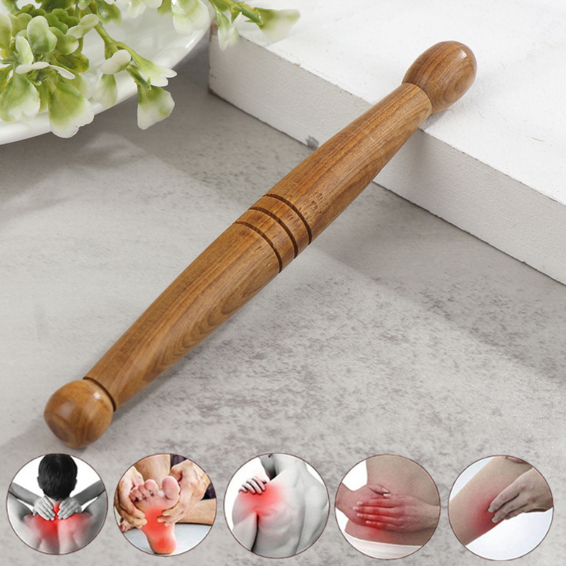 1Pc Wooden Spa Muscle Roller Stick Thai Massage Wood Stick Body Massage Tools | eBay Australia