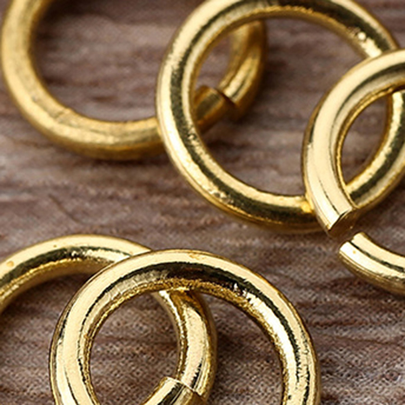 100 Pz Anello Salto Aperto Piccolo Ottone Anelli Colore Oro Rotondo Per Gioielli Fai Da Te Mak BII