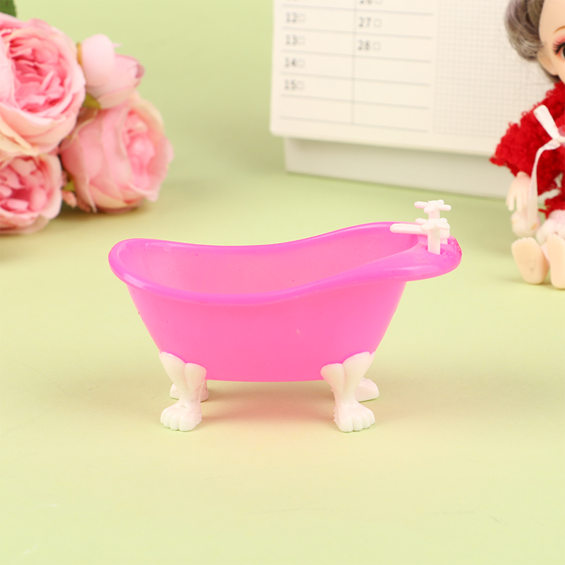Dollhouse 3.5 inch small baby bathtub playing with water bath tub EI
