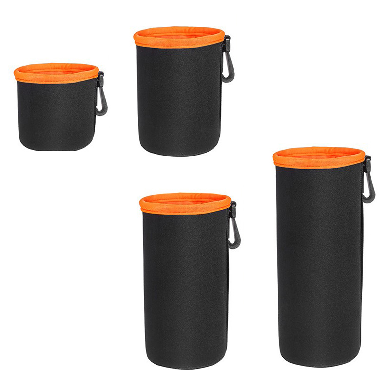 1 pz/set borsa per obiettivo fotocamera morbida portatile dimensioni intere borsa impermeabile cordino Po-yu