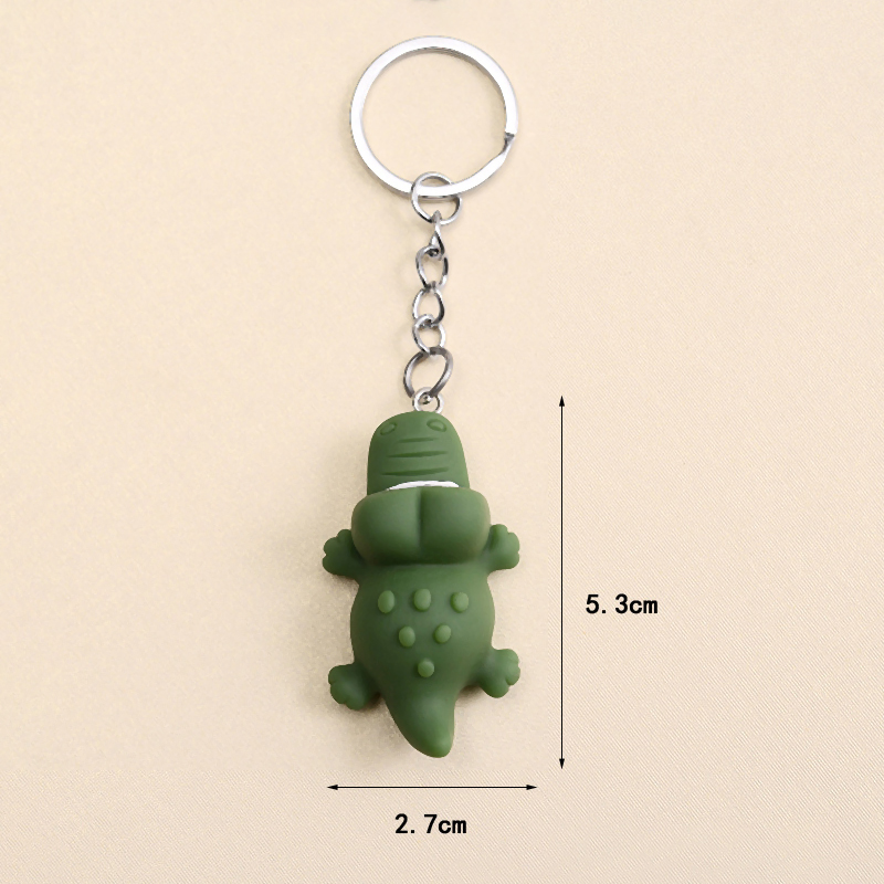 Carino cartone animato divertente leone alligatore cane animale portachiavi borsa moda ciondolo divertente ~~