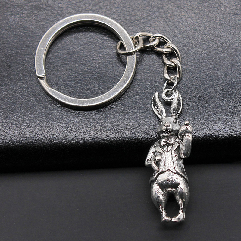 Fai da te Portachiavi Metallo Catena Souvenir Regalo Uomo Portachiavi Coniglio Auto Keychai ZK