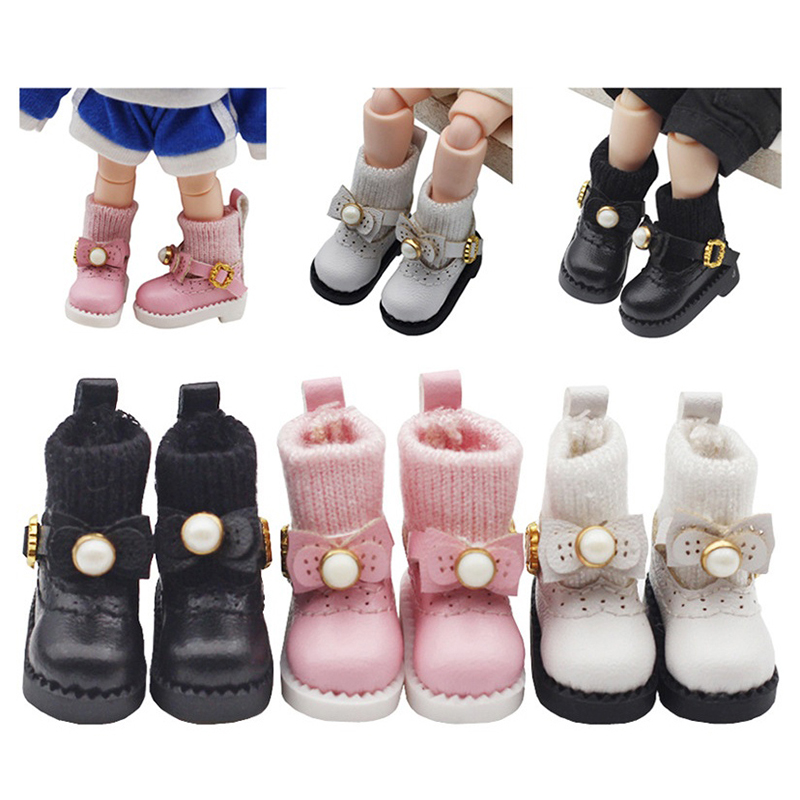 Ob11 DOD 1/12 Bjd Doll Shoes Casual Hand-made Faux Leather Shoes Doll Shoes ba