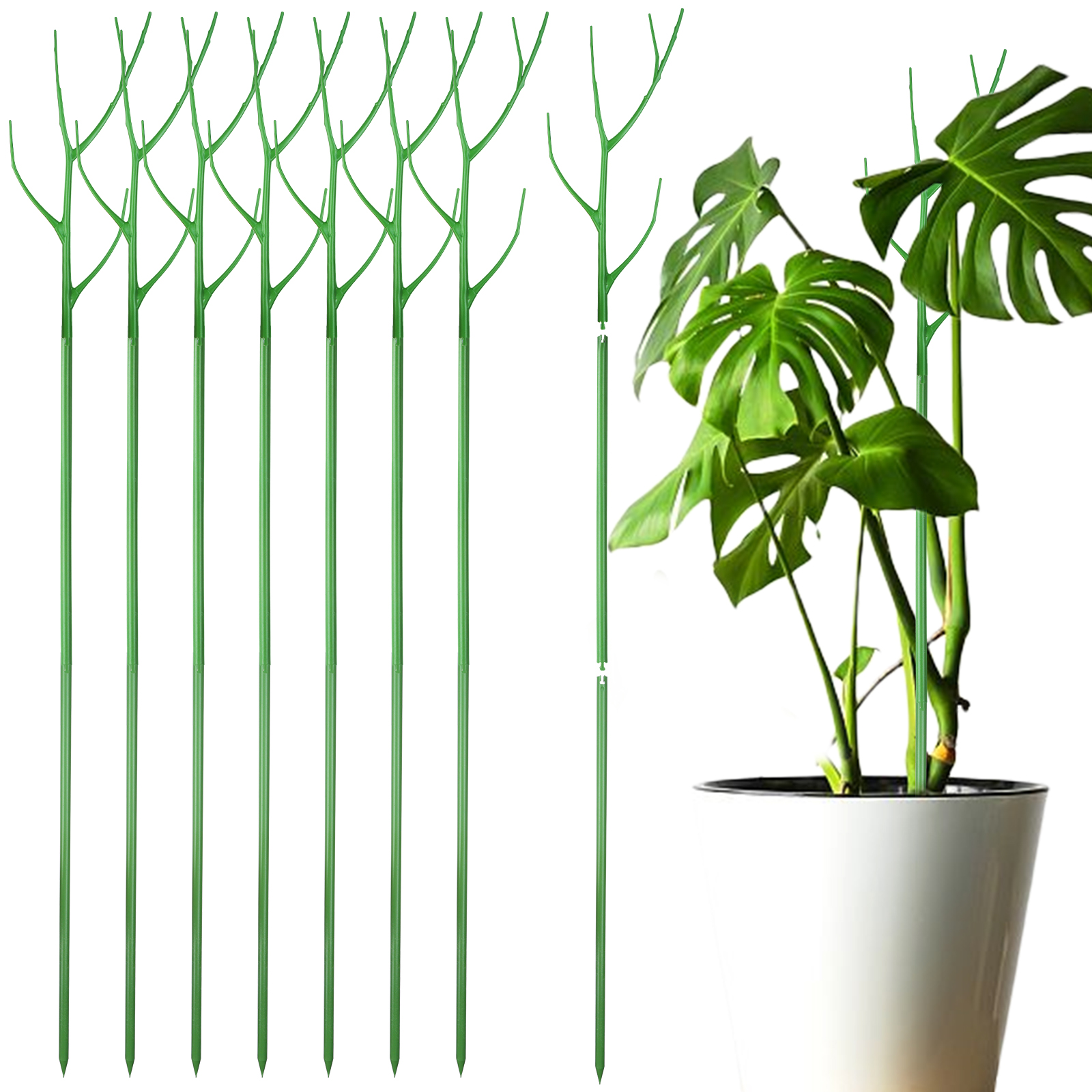 8 Pack 39 Inch Plant Support Stakes Adjustable Tree Branch Plant Support Stakes