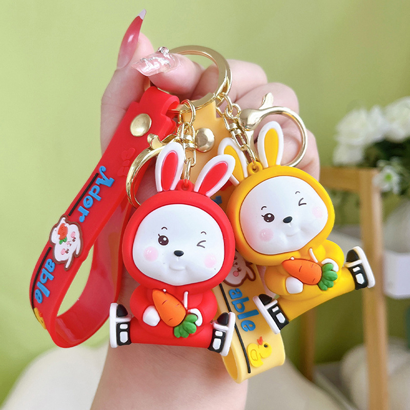 Carino Portachiavi Coniglio Portachiavi Carota Portachiavi Borsa Portachiavi Ciondolo Chiavi Regalo Gioielli ~~