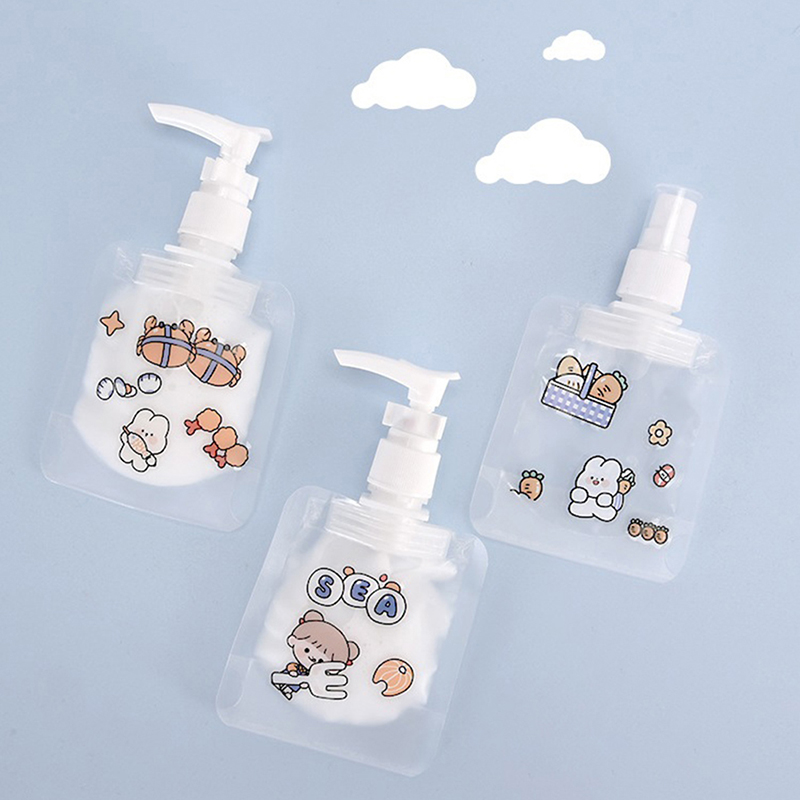 30ml Refillable Travel Size Lotion Dispenser Bag Sample Pouch Liquid ...