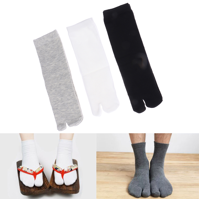 1/3Pairs Japanese Style Socks Cotton Breathable Separate Two Fingers ...
