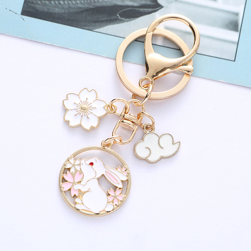 Carino cartone animato Portachiavi Coniglio Donna Moda Portachiavi Borsa Portachiavi Auto Ciondolo Chiave BII