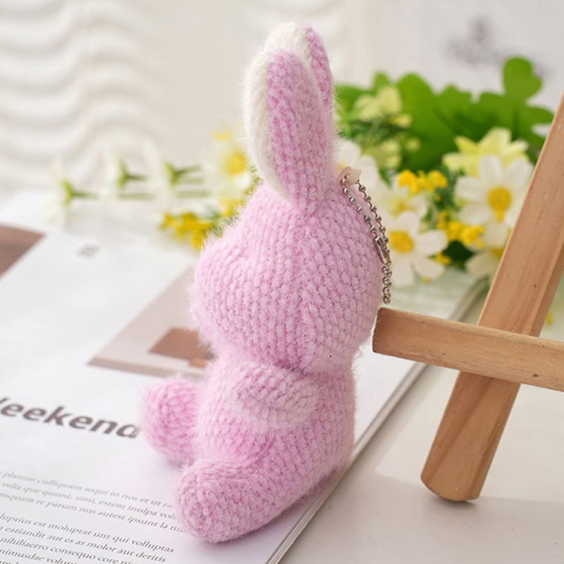 Nuovo tessuto di velluto visone carino coniglio peluche giocattolo borsa ciondolo bambola regali