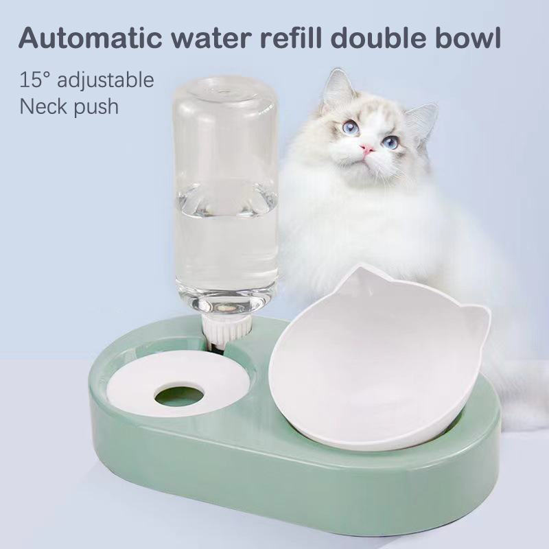 Ciotola per cibo cane gatto animale domestico alimentatore automatico cane gatto ciotola per cibo con fontana p