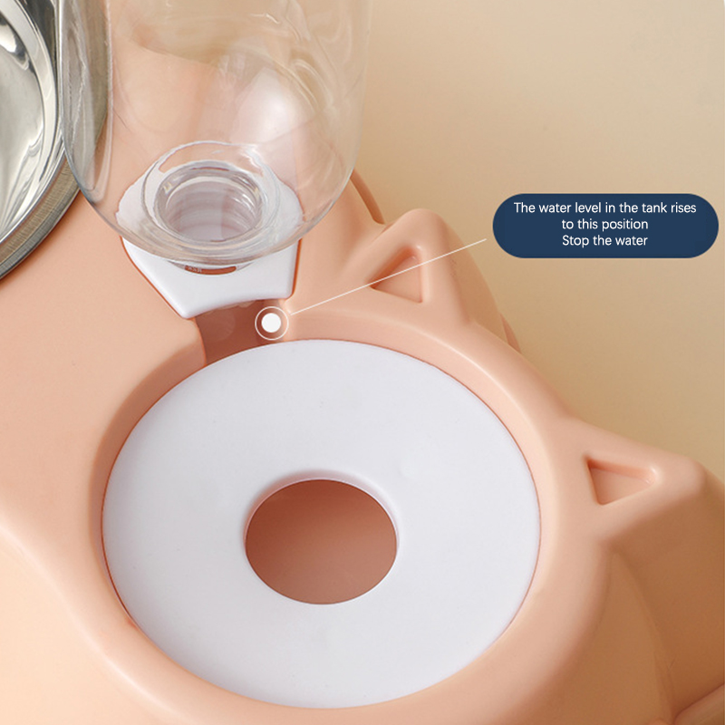 Ciotola per cane ciotola per gatto ciotola con supporto dispenser automatico stoccaggio acqua animale domestico B ILUK