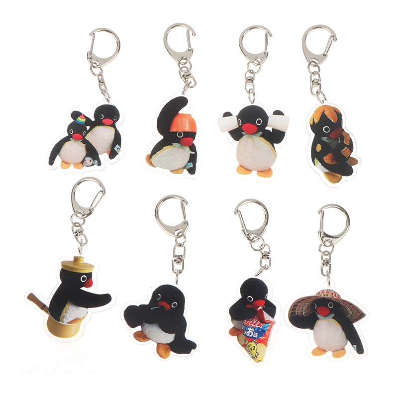 Ciondolo zaino periferico giocattolo bambola acrilica cartone animato portachiavi pinguino Kawaii ZK