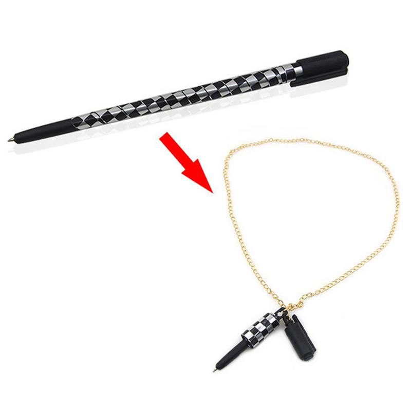 1pc Pen To Necklace Chain Vanishing Pen Magic Tricks Disappearing Pen Magic ba